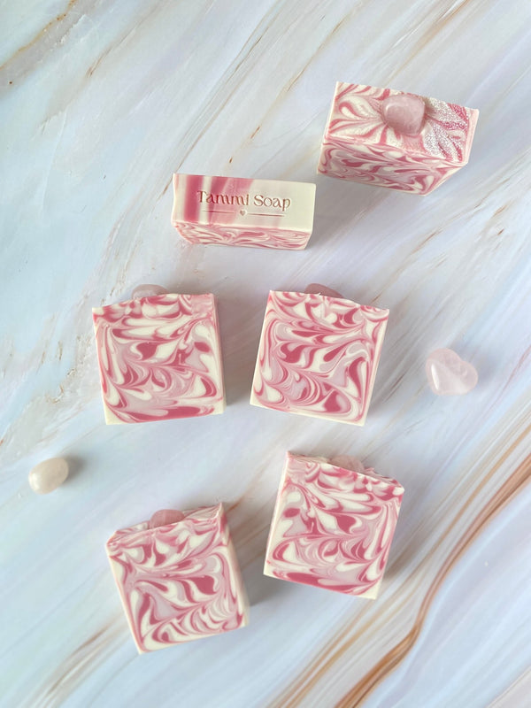 Rose Quartz Soap: Artisanal Luxury with Pink Champagne Scent | Tammi Home